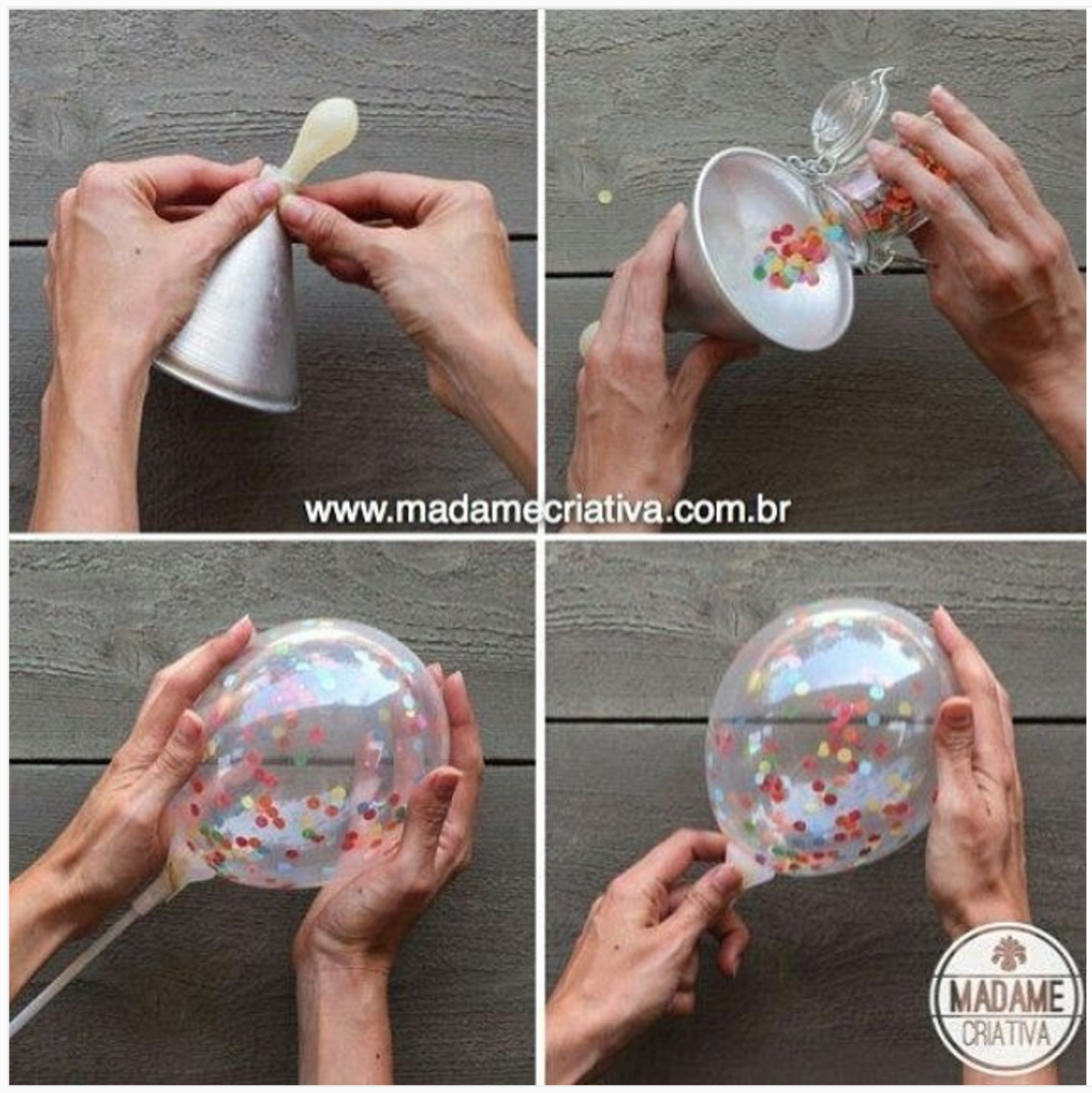 Nuevas ideas de globos transparentes con confetis