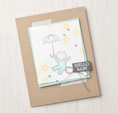Aussie Stampers : Baby Card using the Moon Baby Stamp Set. Stampin' Up ...