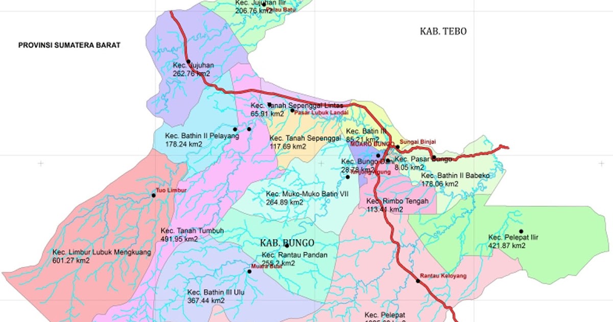 10 Dusun Terluas di Kabupaten Bungo