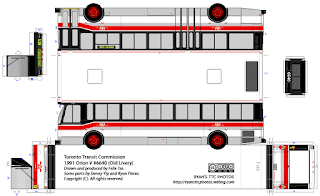 SP. Papel Modelismo: PaperBus 1991 Orion V - Toronto Transit Commission