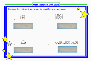 Sch00l Stuff: Made 4 Math: Scratch Off Cards