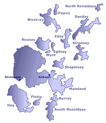 Map of Orkney Islands Province