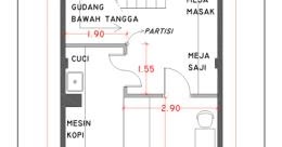 Jasa gambar denah layout cafe kopi tiam minimalis dan sederhana di ...