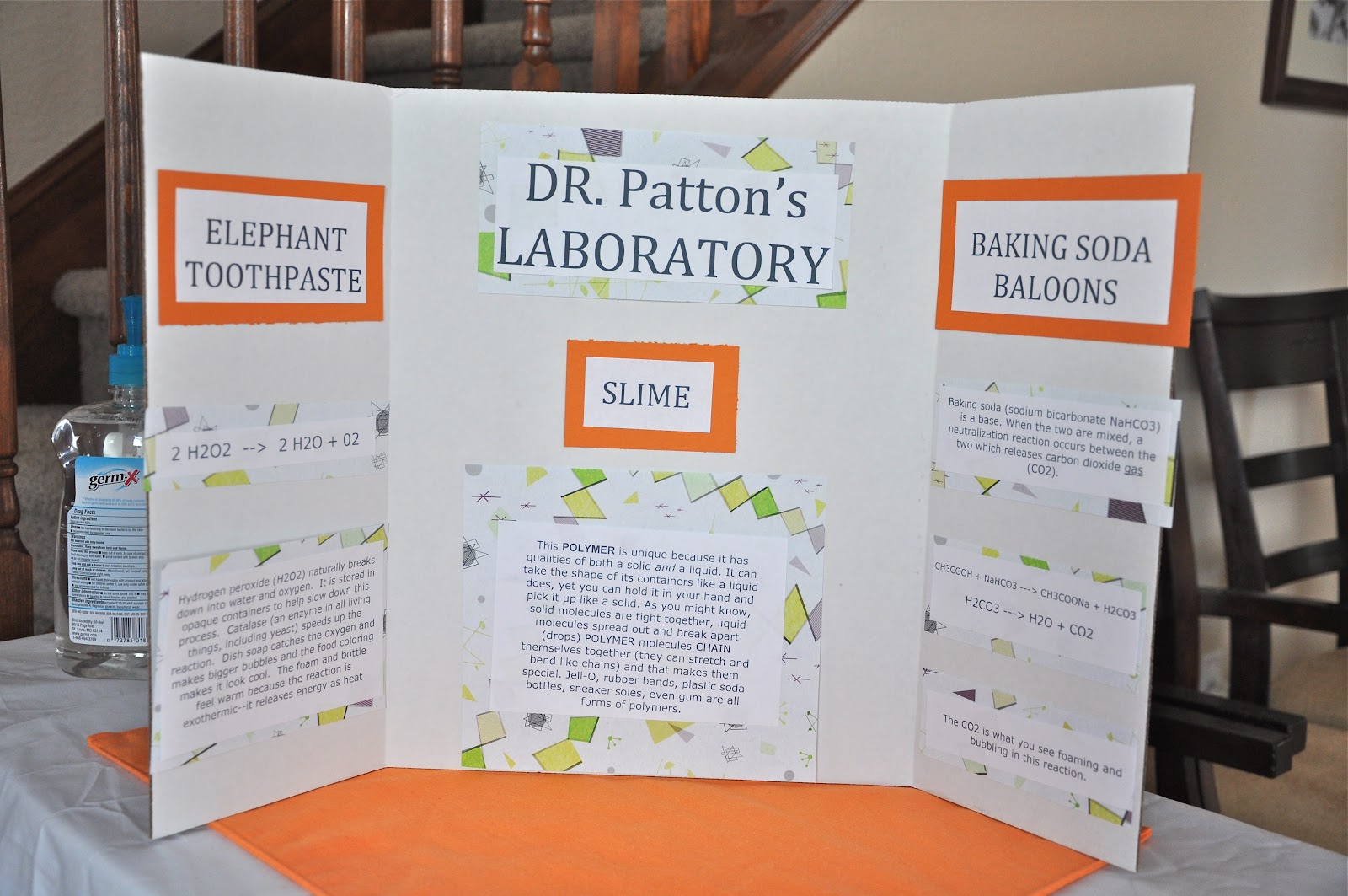 Elephant Toothpaste Science Fair Project Board
