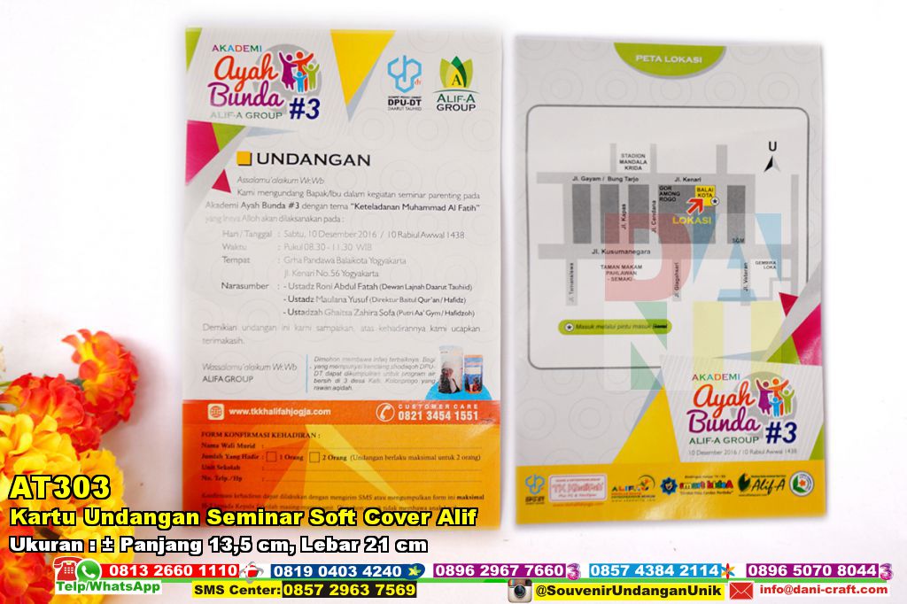Kartu Undangan Seminar Soft Cover Alif | Souvenir Pernikahan
