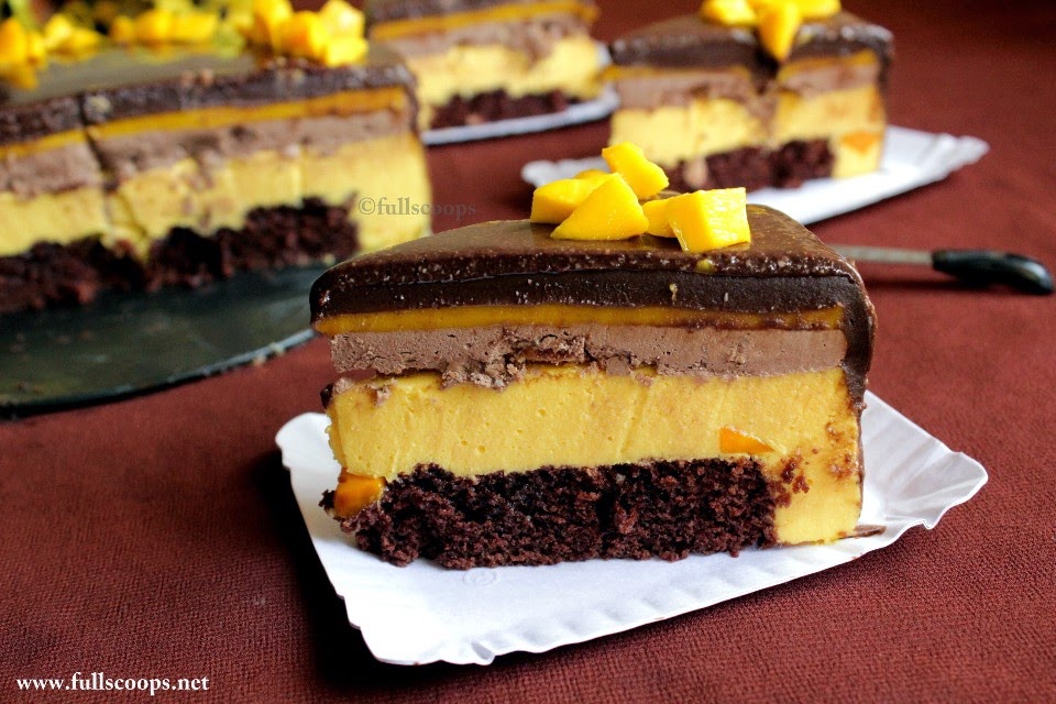 Mango and Chocolate Entremet ~ Full Scoops - A food blog with easy ...