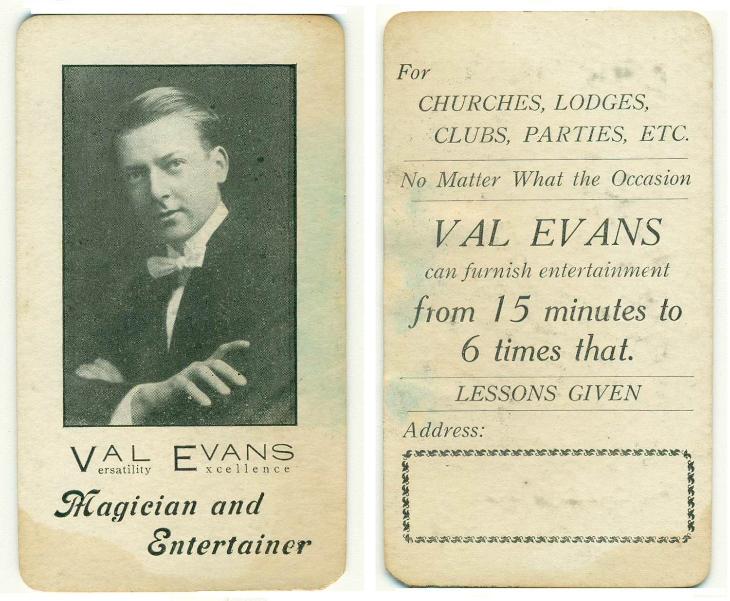 Propelled Pasteboards: Val Evans