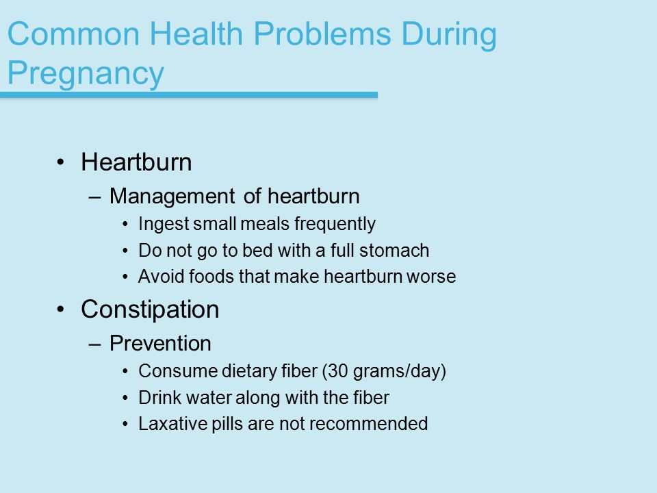 COMMON PROBLEMS IN PREGNANCY
