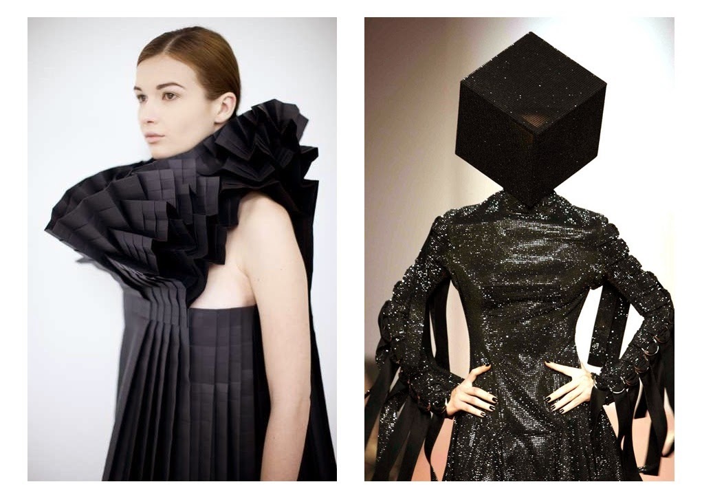 Origami and geometric clothing | Black Hex