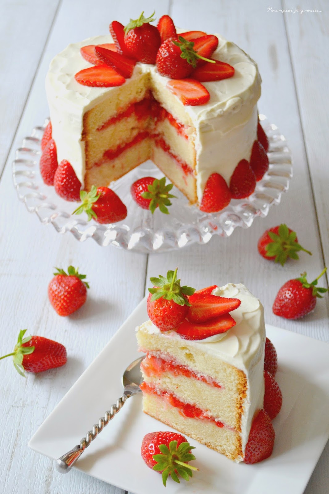Pourquoi je grossis ... : Layer cake fraises & citron.