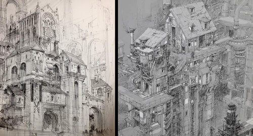 Drawings Of Fantasy Cities