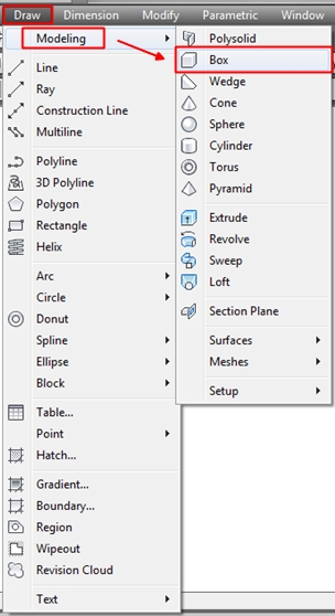 Command / Perintah Box Di AutoCAD ~ MyCADBlogs