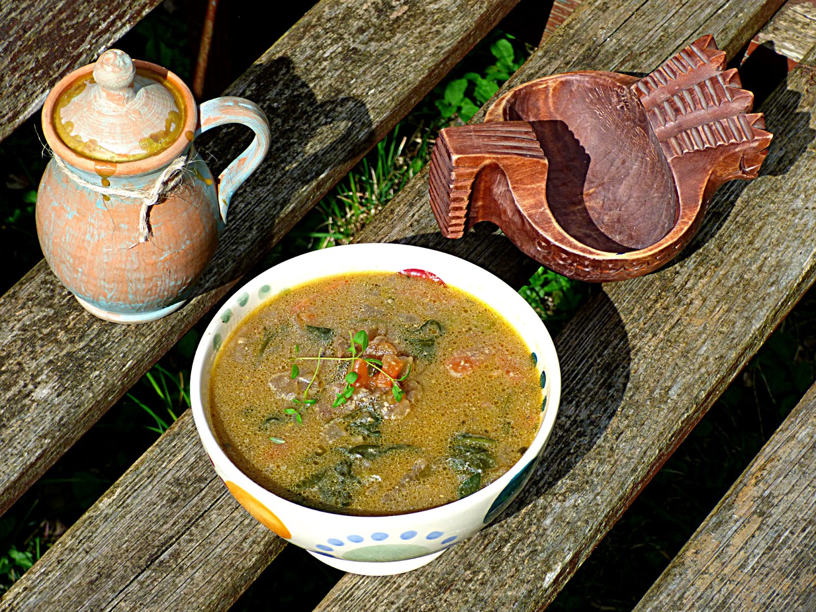 Chez Maximka: Spinach and Mushroom Pottage (#ReadCookEat)