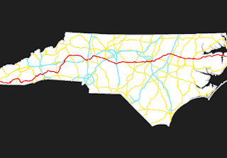 U.S. Route 64 In North Carolina - Road Map North Carolina