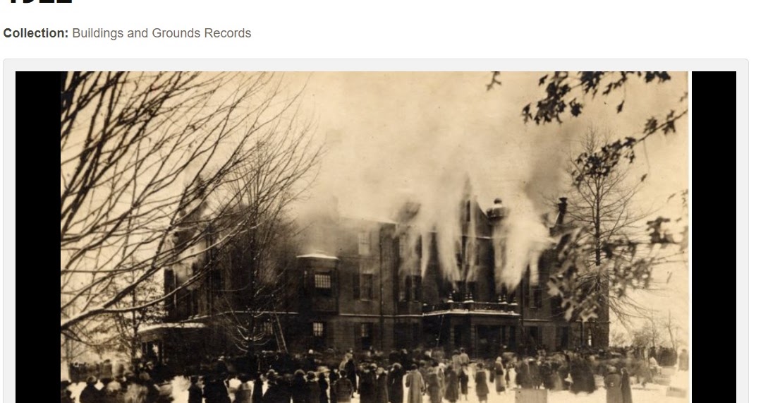 College History Garden: Fire On This Date in 1922 at Mount Holyoke