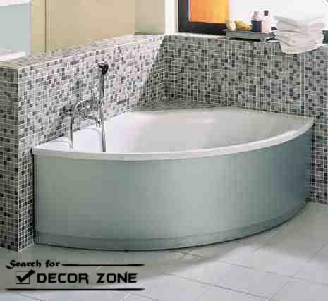 Corner bath : designs, materials and features