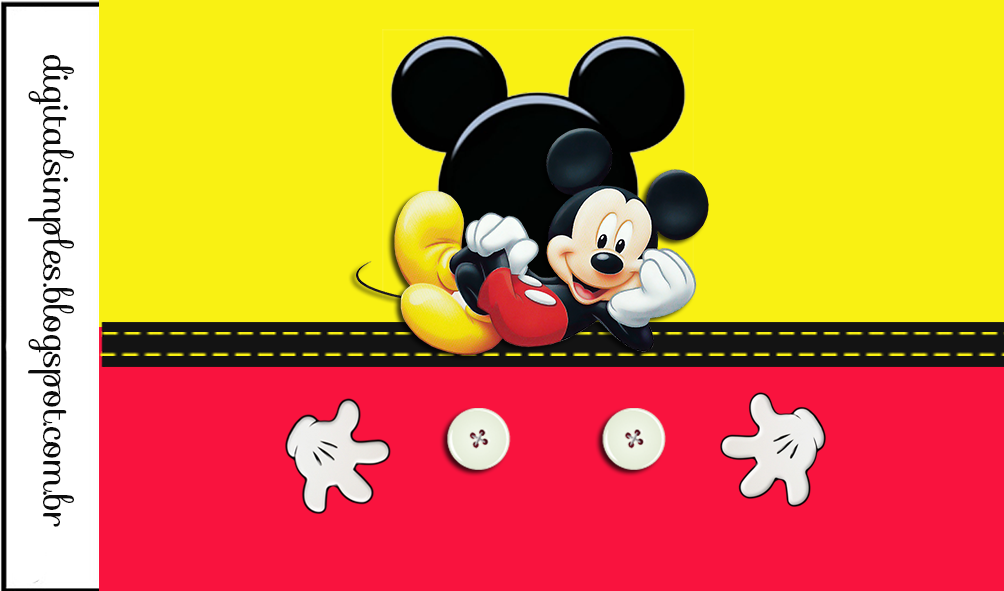 Kit Aniversário de Personalizados Tema Mickey Mouse - Convites Digitais ...