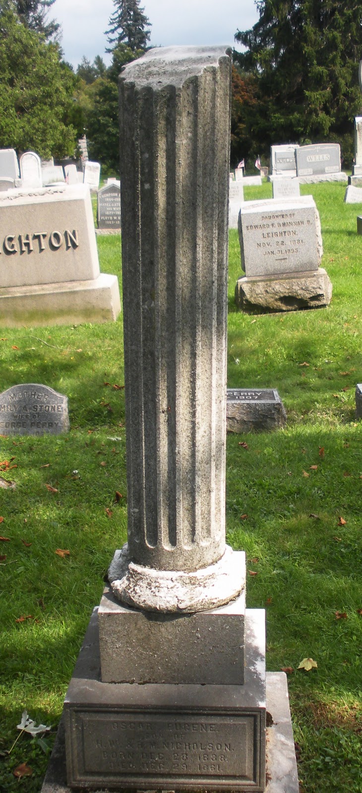 Engraved: : The Stately Column…Broken By Death