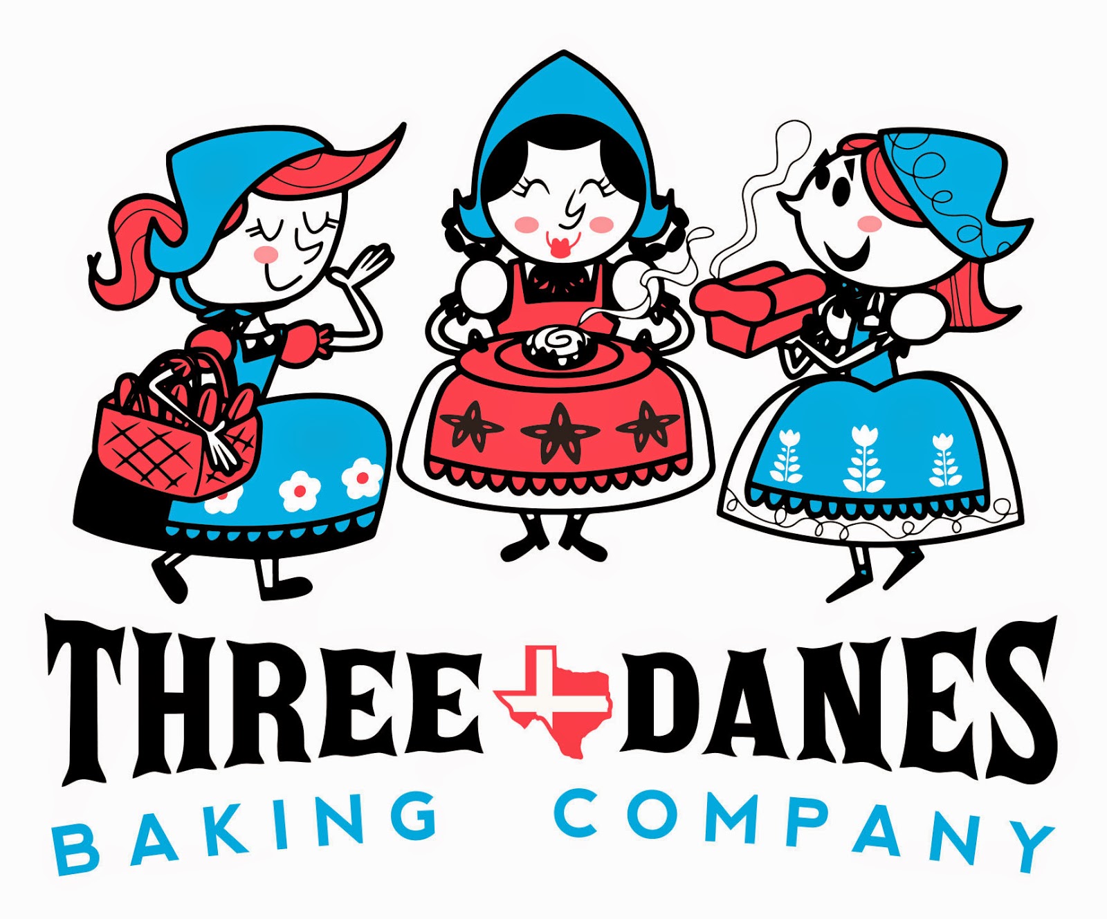 Roccoblog: Logo Designed for "Three Danes Baking Company" in Austin, Texas!
