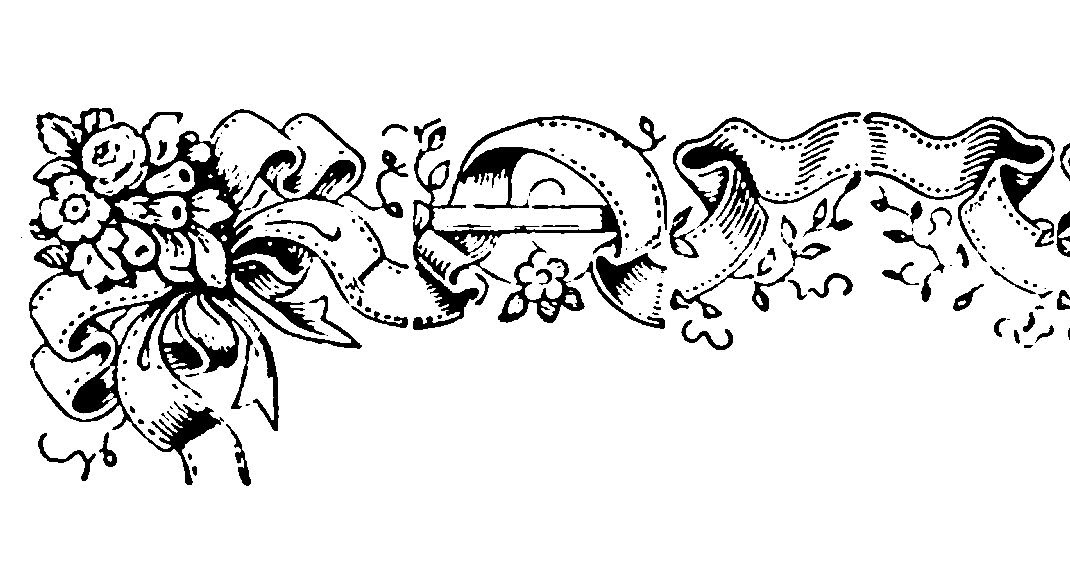 Digital Stamp Design: Banner Scroll Flowers Border Corner Design Image ...