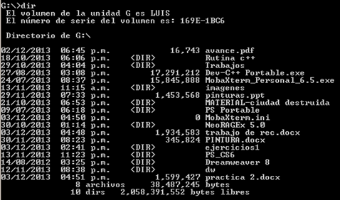 Comandos en ms-dos y Linux: Practica 2
