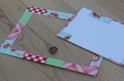 Patchwork frame with washi tape...