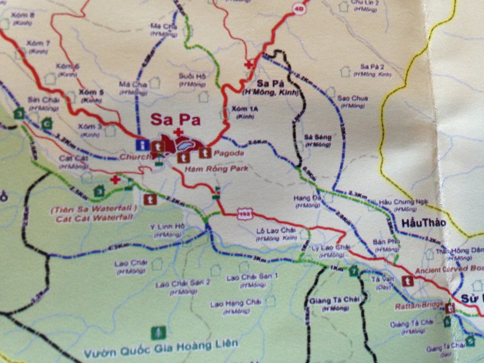 My Travel Blog: Sapa Valley Trekking Trails Map