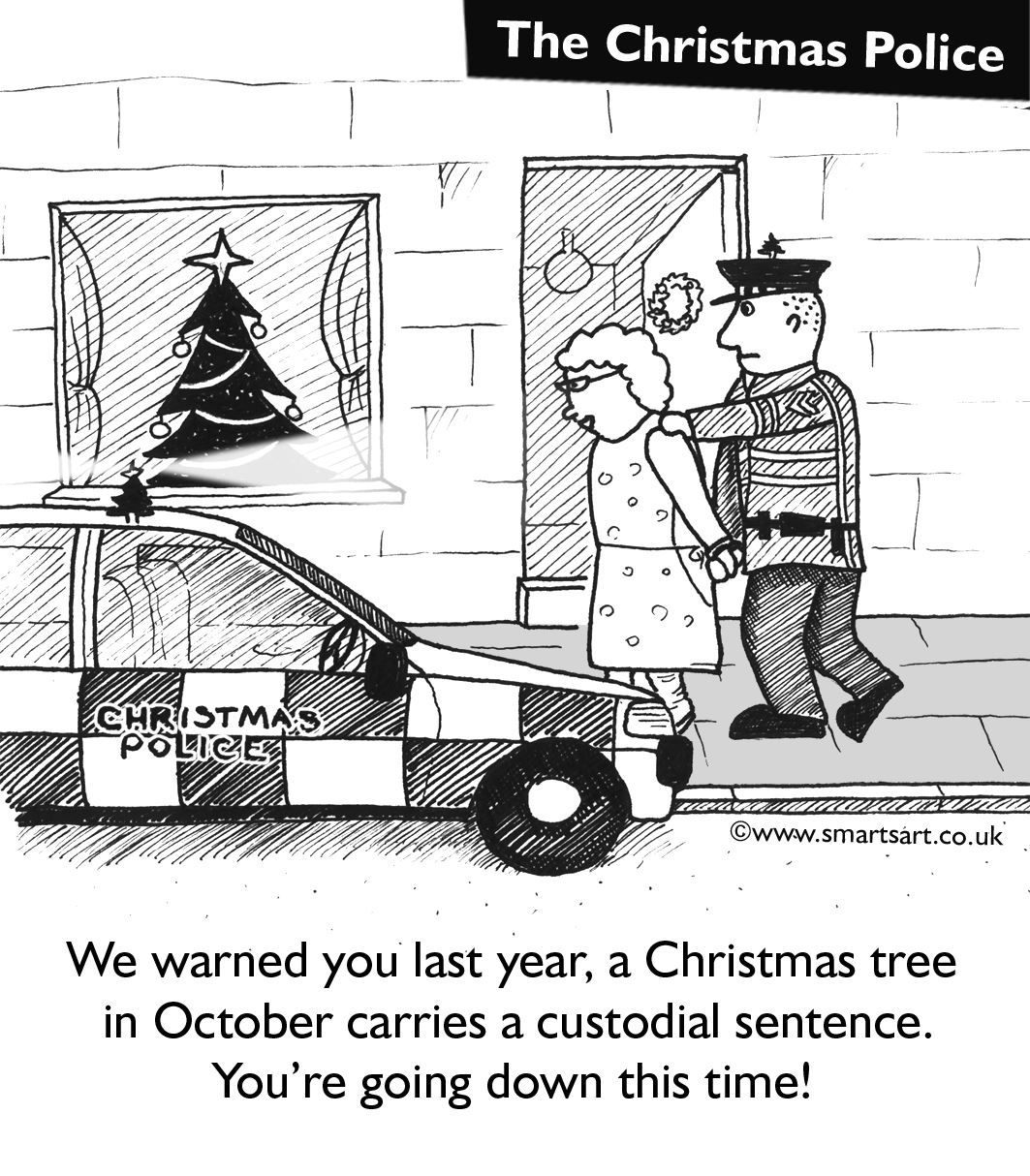 Funny Police Christmas Cartoons