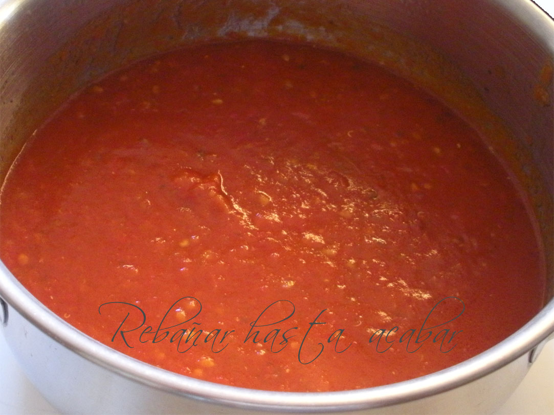 Rebañar hasta acabar: Salsa diabla y ejemplo.