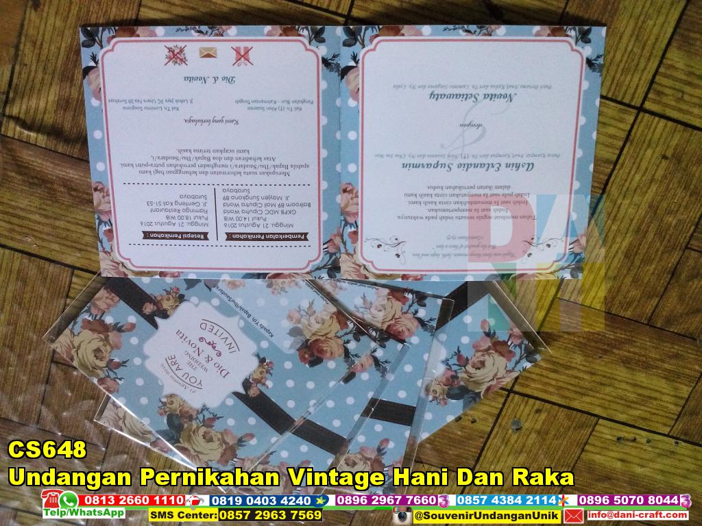 Undangan Pernikahan Vintage Hani Dan Raka | Souvenir Pernikahan