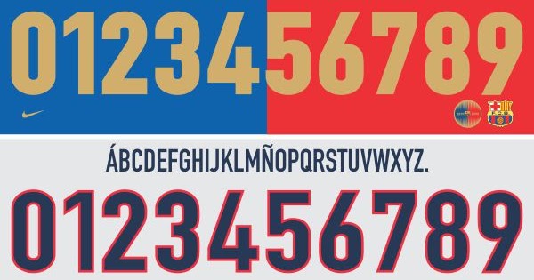 FC Barcelona 1999-2000 tipografía