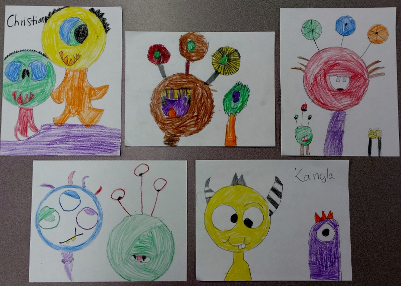 Mrs. Pearce's Art Room : Circle Monster with a Friend