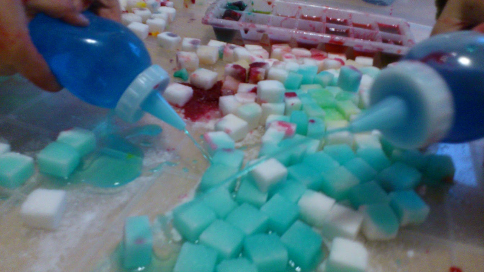 encenent la imaginació: Sucre de colors.