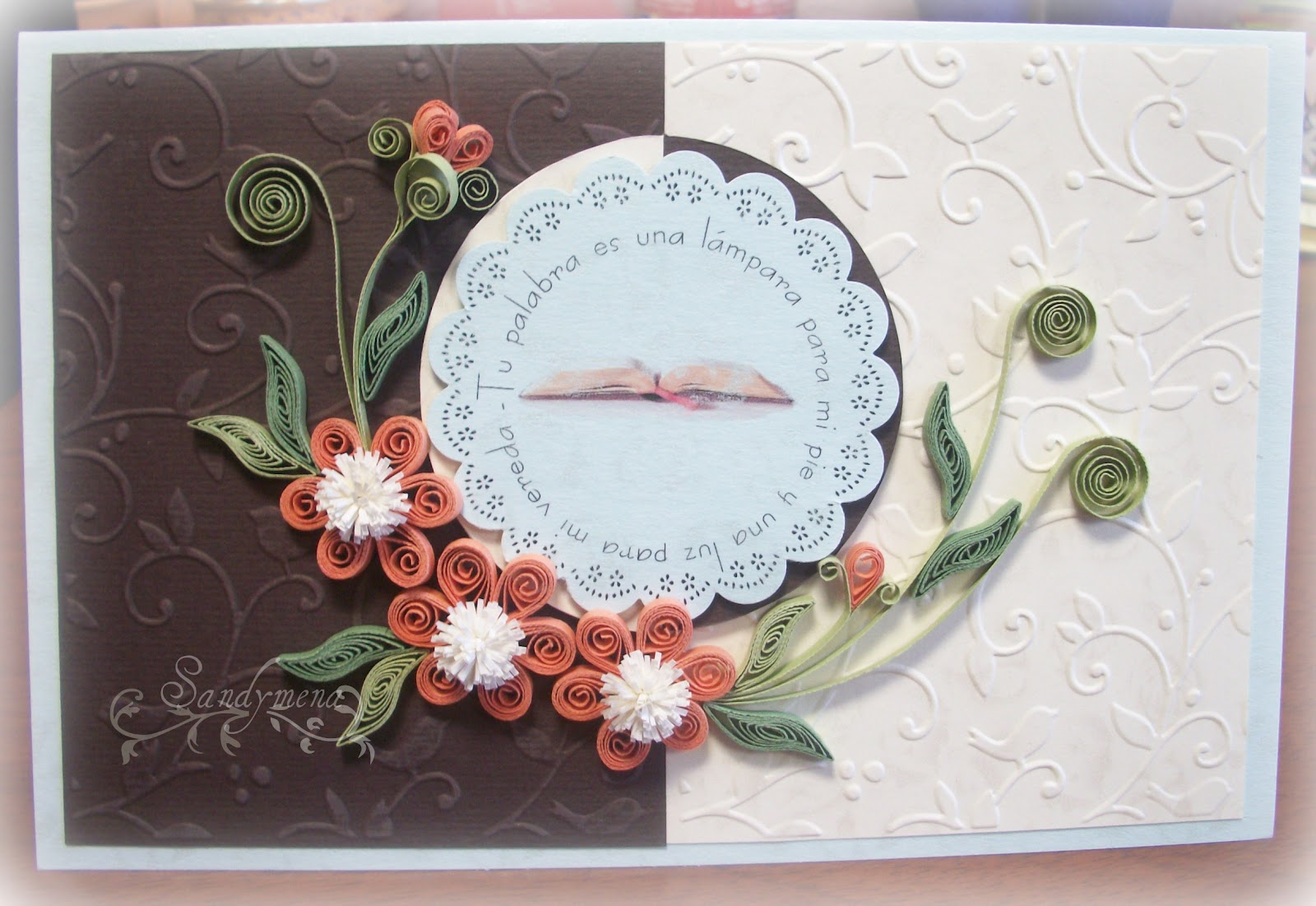 Tarjeteria artesanal: Flores Filigrana