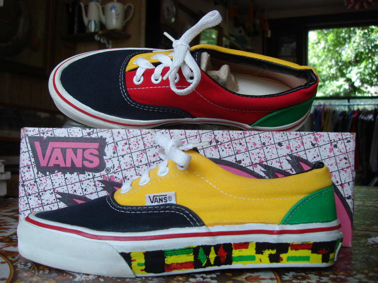 theothersideofthepillow: vintage RASTA VANS 4-tone ERA style #95 MADE ...
