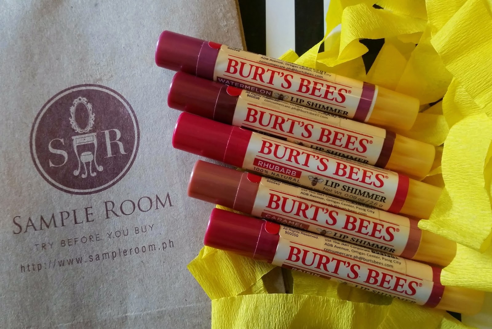 Sand Under My Feet: Burt’s Bees Lip Shimmers from Sample Room