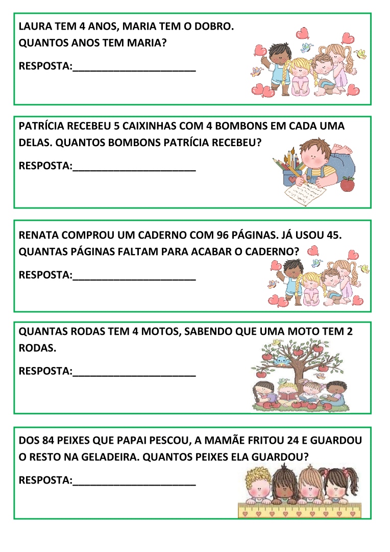 Desafios matemáticos ~ Atividades Escolares