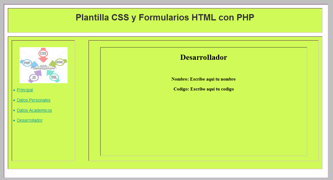 Formulario Html Plantilla - Consejos