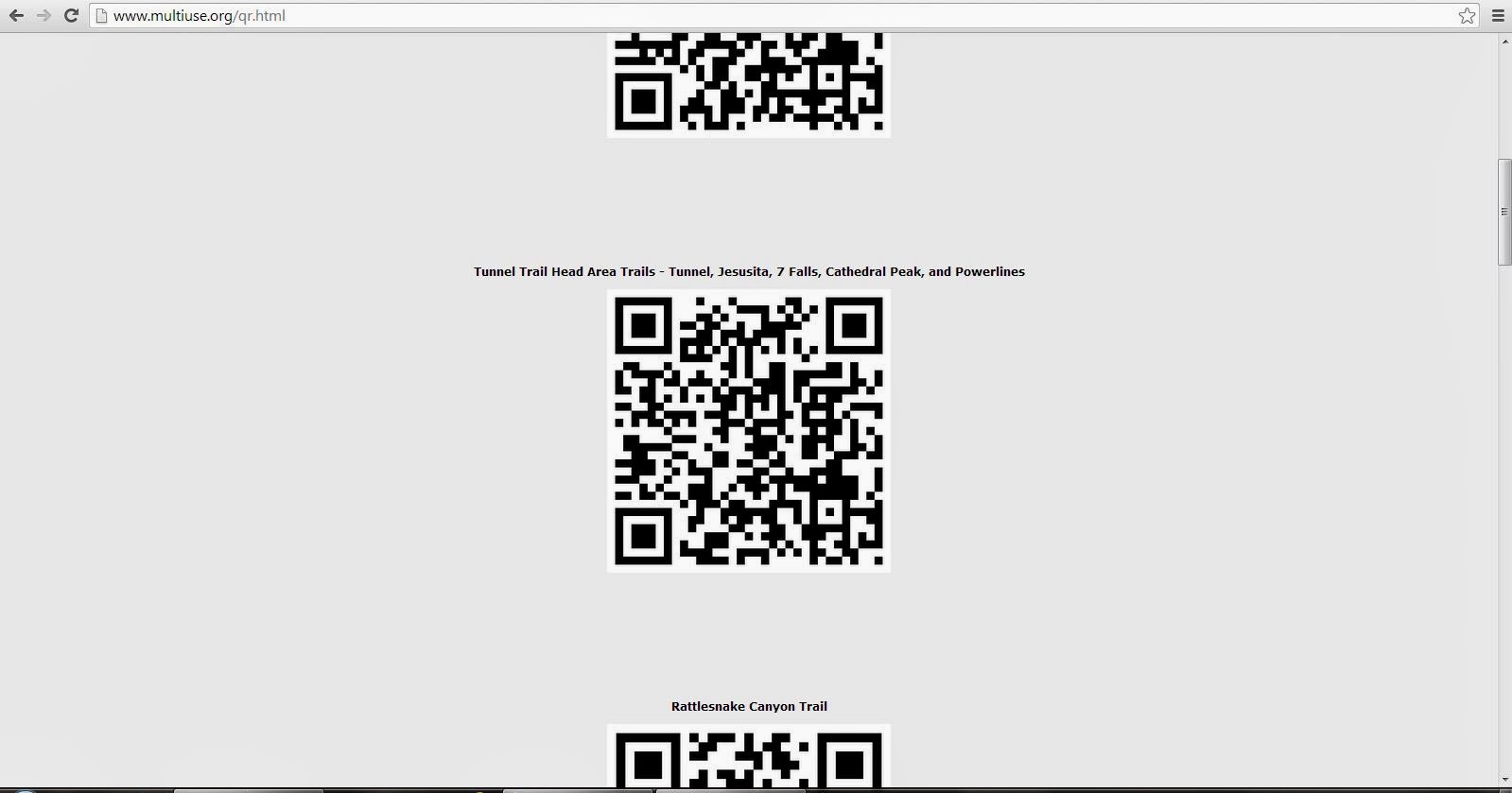 Multi-use Trails Coalition: Mobile Maps Of The Front Country Trails Updated