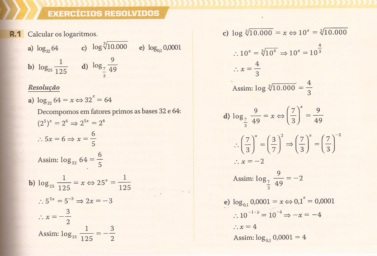 Lista De Exercícios De Logaritmos