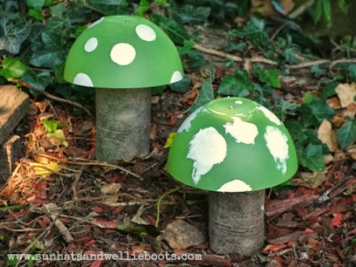 Sun Hats & Wellie Boots: DIY Fairy Toadstools for the Garden