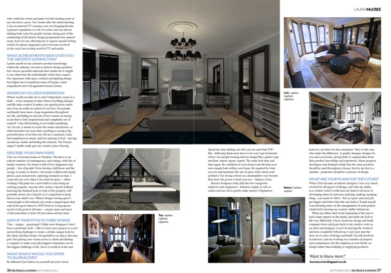 DESIGNER LAURA MCCREE: LAURA MCCREE FEATURE IN "SELFBUILD & DESIGN ...