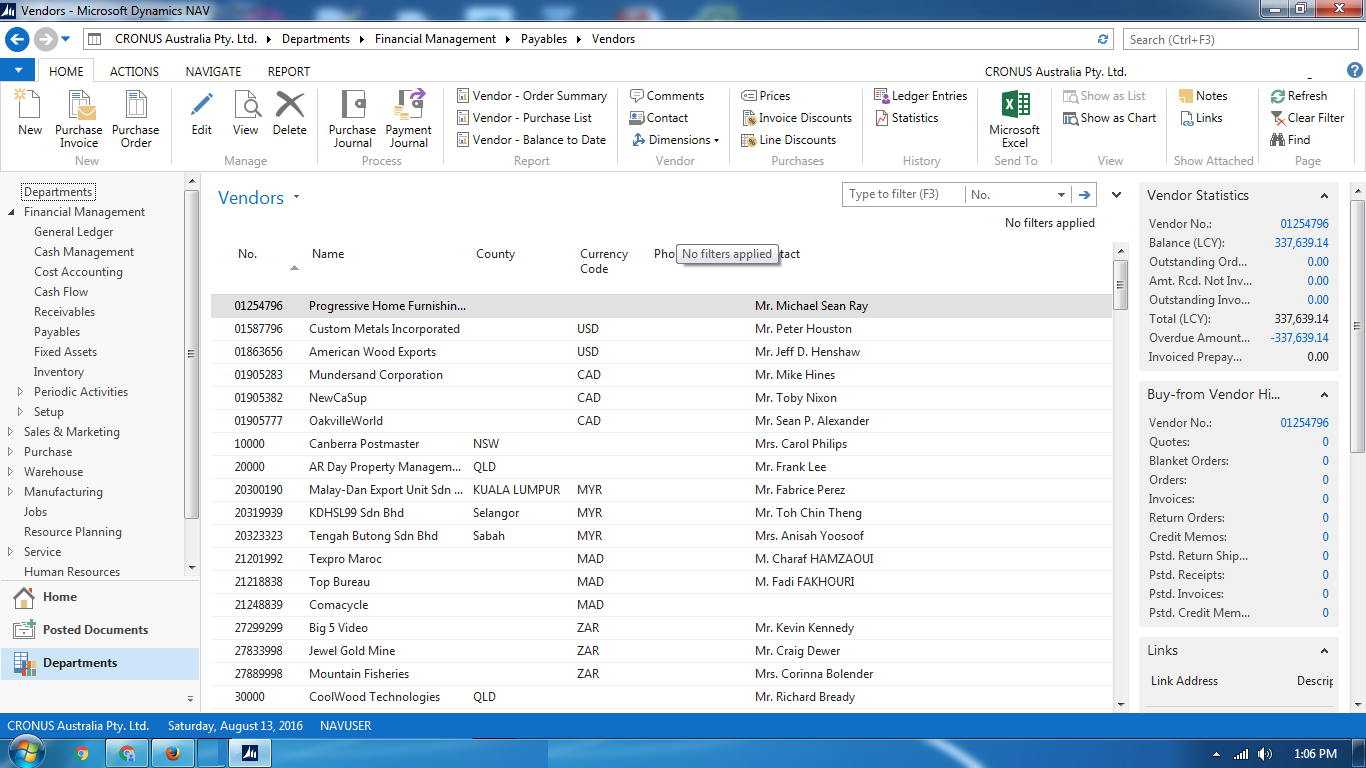 About Computer: Vendor numbering series in Navision