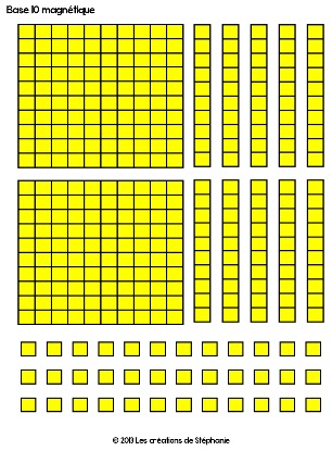 Les créations de Stéphanie: Base 10 magnétique