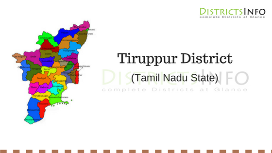 Tiruppur District With Talukas in Tamil Nadu State