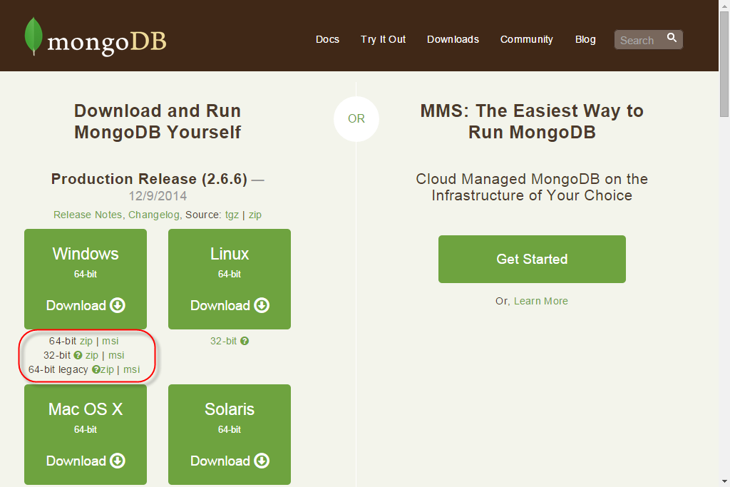 MongoDB: 2.安裝MongoDB