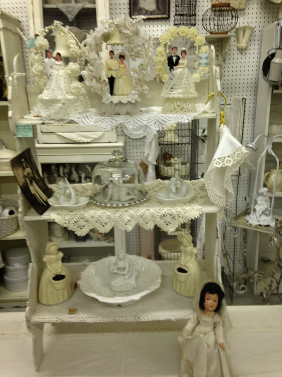 Pollyanna Reinvents: White on White Antique Booth Display