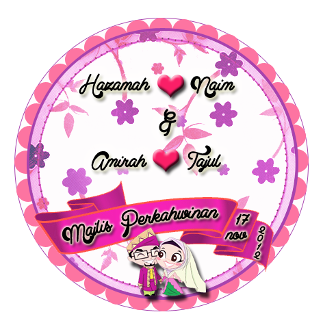 Pinky Creative Design: Sticker Design for The Wedding!