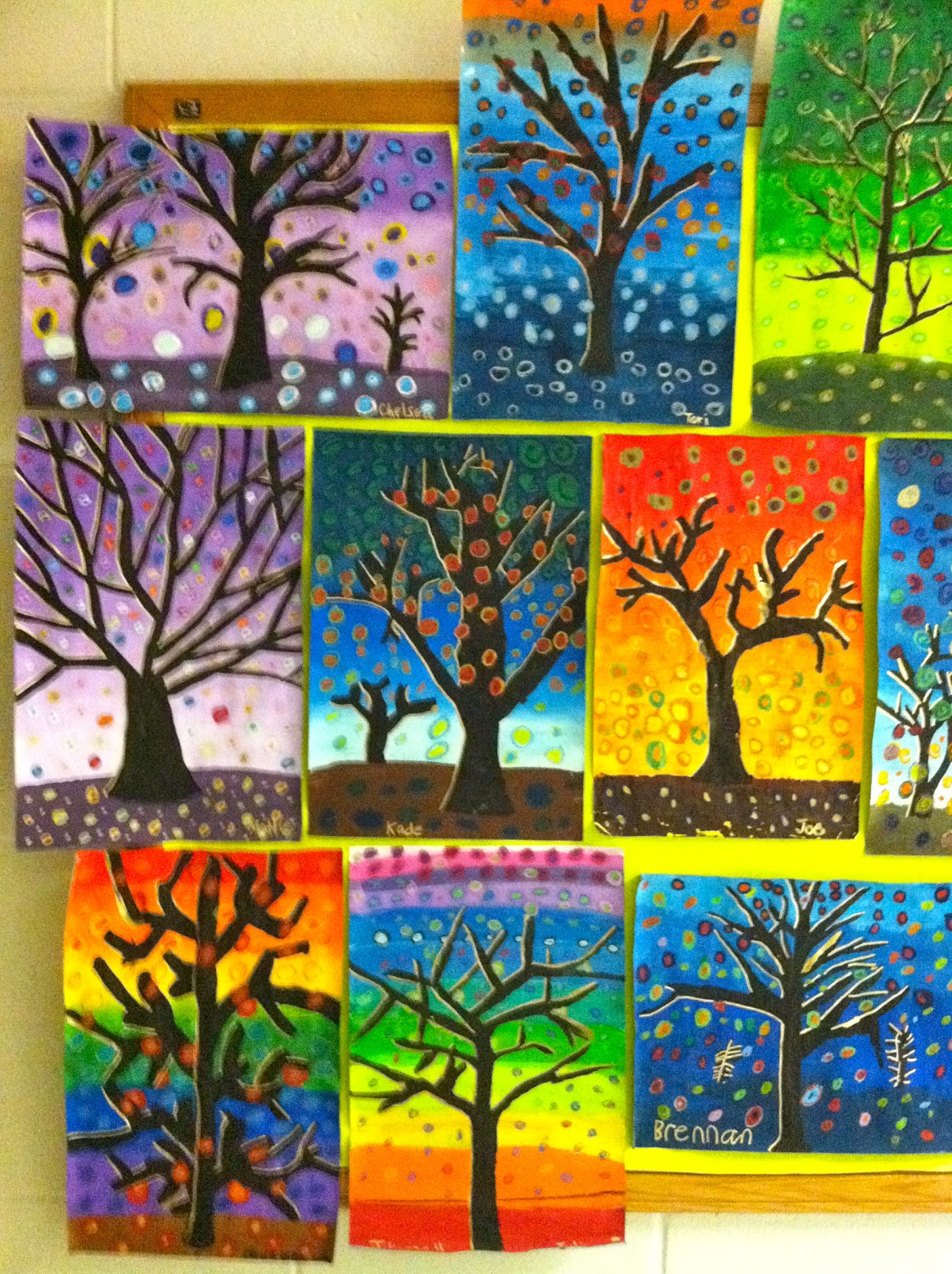Getting My Art Wings Back Grade 6 Patterned Tree Designs