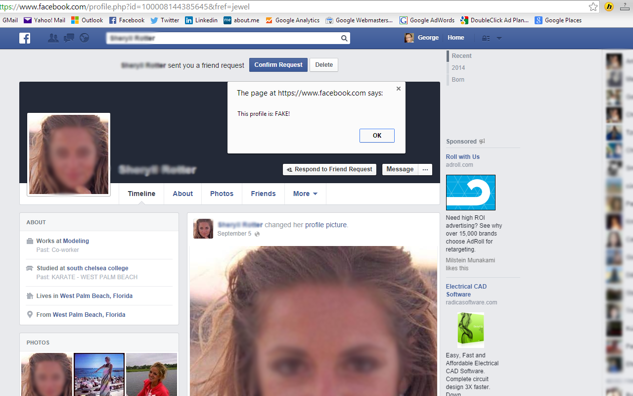 RevEng (Reverse Engineering): FAKE FB - Fake profile examiner